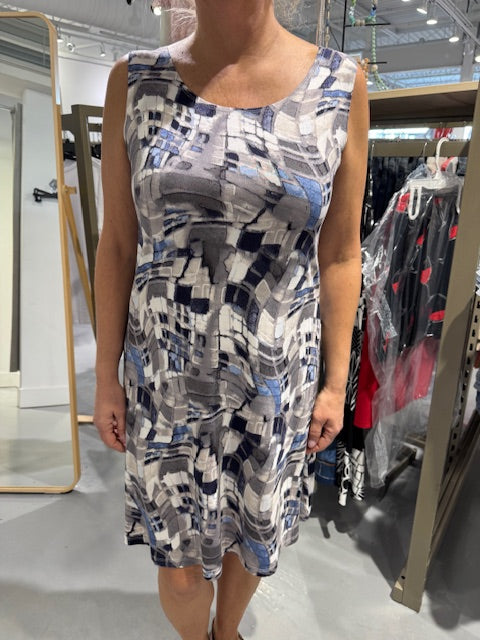 Robe Julia Divina 1015-GRIS-BLEU